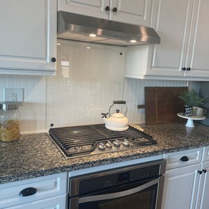Glass Stove Backsplash, Kitchen Splashback Wall Panel Behind Cooker and ...