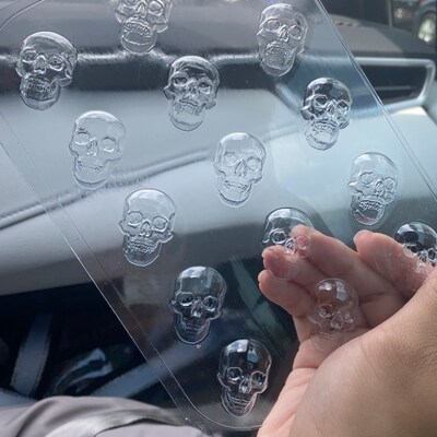 MINI SKULLS MOLD, Halloween Mold, Skeleton Mold, Soap Embeds Mold ...