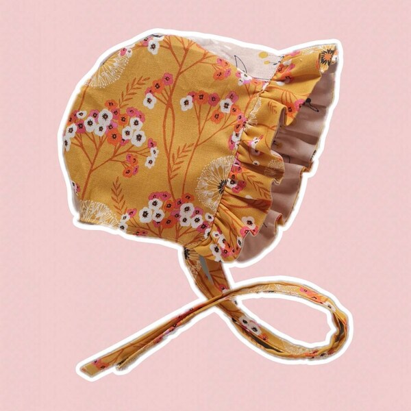 Ruffle Bonnet Pattern, Bonnet PDF Baby Bonnet Pattern, Frill Bonnet ...