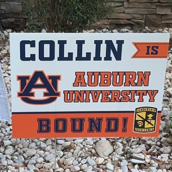 College Bound Yard Sign, College Logo Sign, Custom College Yard Sign ...