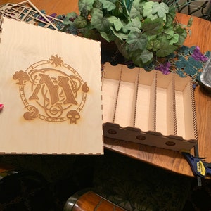 MTG Magic the Gathering Large Etched Storage Box Organizer Stand Alone ...