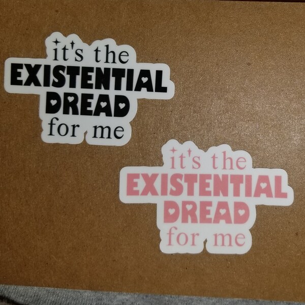 Existential Dread Tiktok Sticker •vinyl Sticker•laptop Sticker•vinyl Laptop Sticker•water Bottle ...