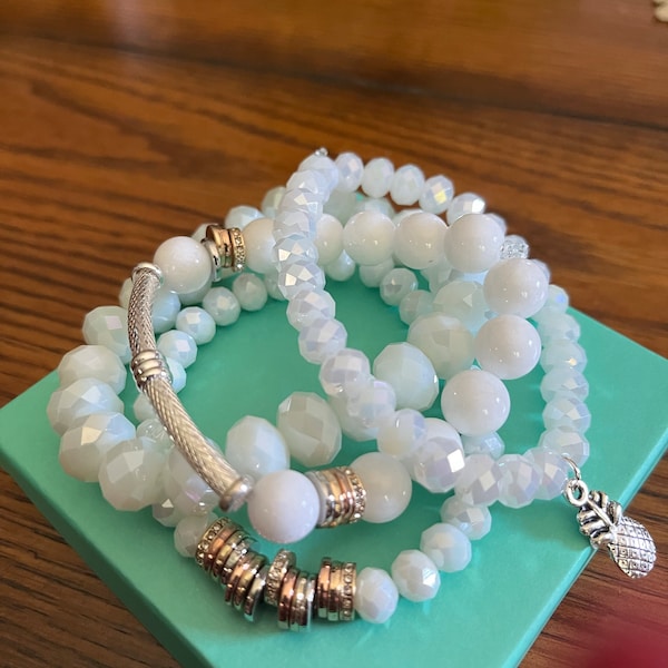 Stack Bracelets, Elastic Stretch Bracelets, Layered Bracelets, Bracelet ...