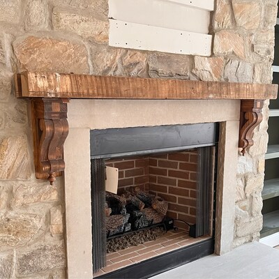 Pair 2, Solid Wood Corbels, Wooden Corbels, Corbels for Mantle, Kitchen ...