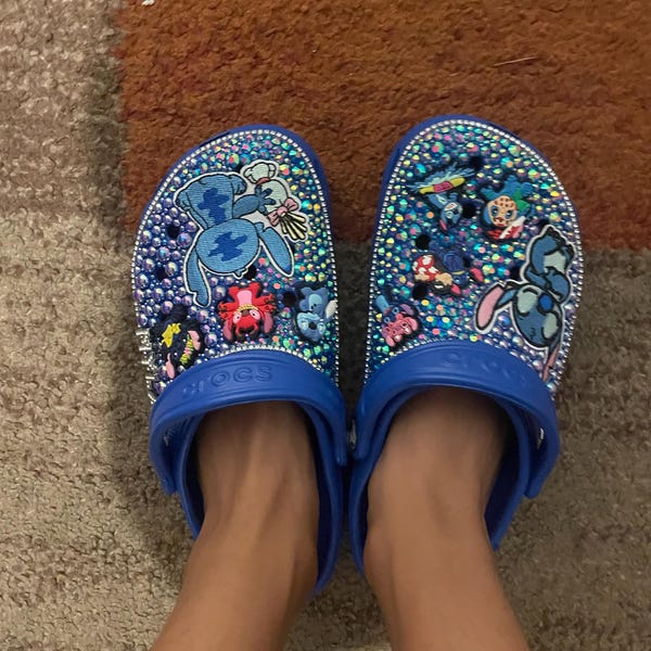 Custom Pink Rhinestone Crocs - Etsy