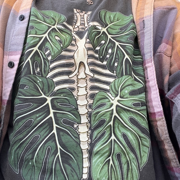 Comfort Colors, Skeleton Plant Body T-shirt, Unisex Garment-dyed T ...