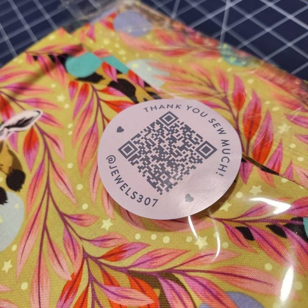 Custom QR Code Package Sticker, Custom Text Stickers, Business Stickers ...