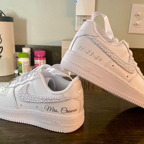 Wedding Personalized Sneakers for the Bride / Air Force 1 Unique ...