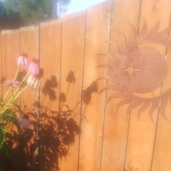 Metal Sun Wall Art - Rusted Sun - Rustic Sun - Yard Art - Sun Metal ...