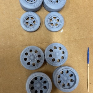 3D Printed 21/20 Scale Inch rambler Style Wheels and Tires for 1/24 1/ ...