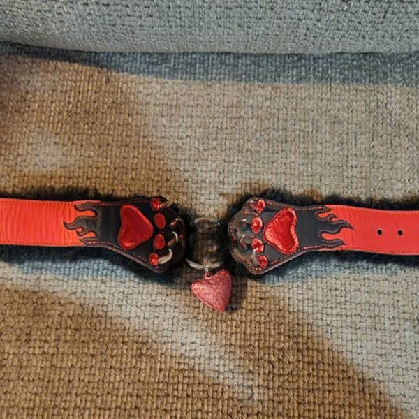 Made to Order! Leather Collar With Cats, Collar for Humans, Collar for ...