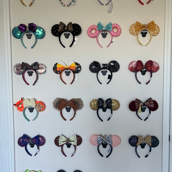 1" Mouse Ear Wall Hook, Mouse Ear Display, Headband Hanger, Headband ...