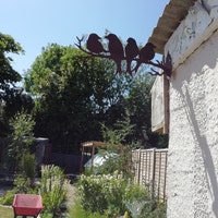 Rusty Birds on a Branch / Bird Garden Gift / Metal Garden Decor / Metal ...