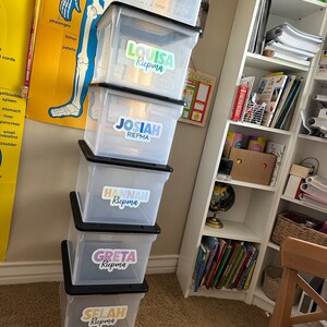 Personalized Name Sticker, Custom Name Sticker, Colorful Name Sticker ...