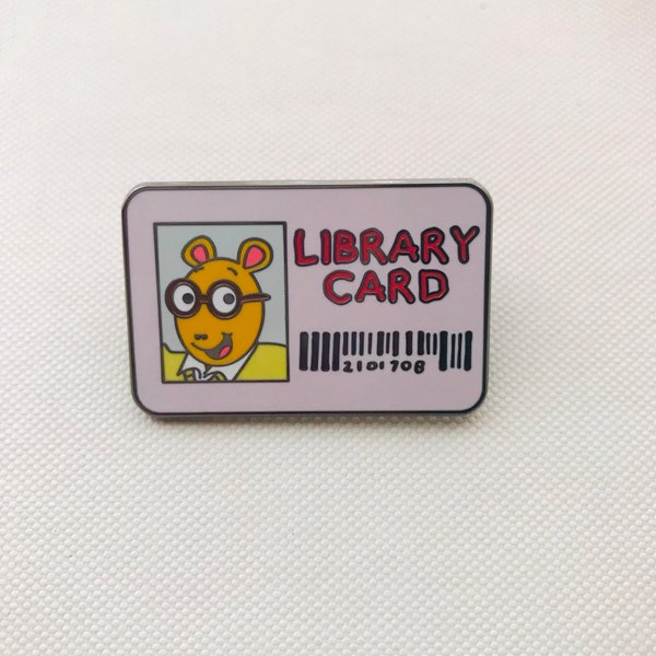 Library Card Pin | Bookworm Enamel Pin | Bookish Pin | Gifts for ...