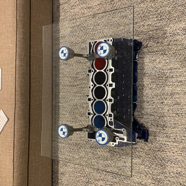BMW M Series V10 Engine Block Coffee Table: Handmade Man Cave Furniture ...