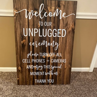 Unplugged Wedding Sign Unplugged Ceremony Sign Vertical - Etsy