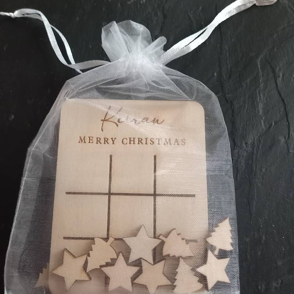 Personalised Christmas Favour Game / Noughts and Crosses / Table ...