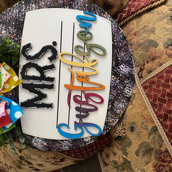 Teacher Gift, 3D Cut Name Sign Classroom Decor- Teacher Graduation Gift ...