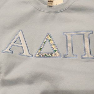 Alpha Delta Pi Sorority Crest Embroidered Sweatshirt - Etsy