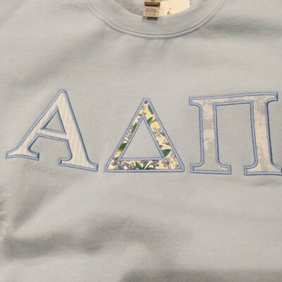 Alpha Delta Pi Sorority Crest Embroidered Sweatshirt - Etsy