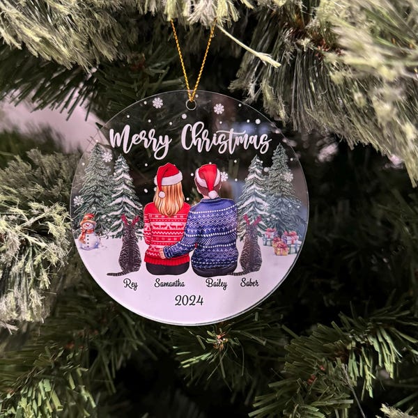 Personalized Family Christmas Ornament 2024, Custom Family Ornament ...