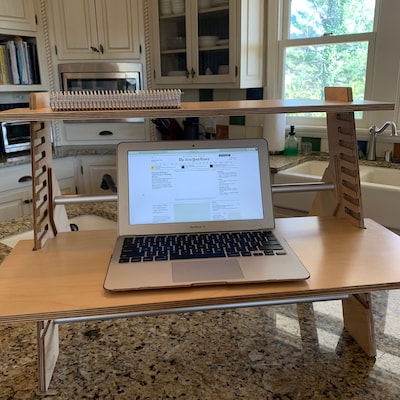 Minimal Wood Standing Desk Converter Convertible Standing - Etsy