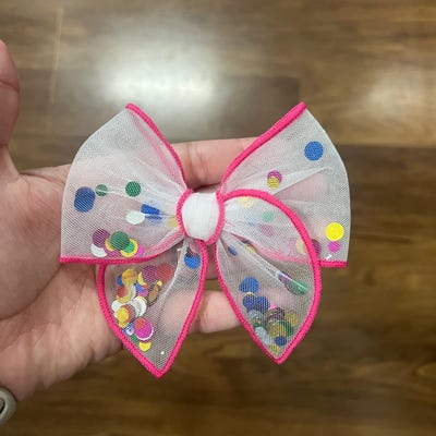 Eyelet Fable Bow, 5 Inch Wide, Fall Hair Bow, Wedding Bow, Girls Hair ...