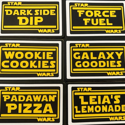 Star Wars Food Tents, Star Wars Birthday Party, Custom Food Signs ...