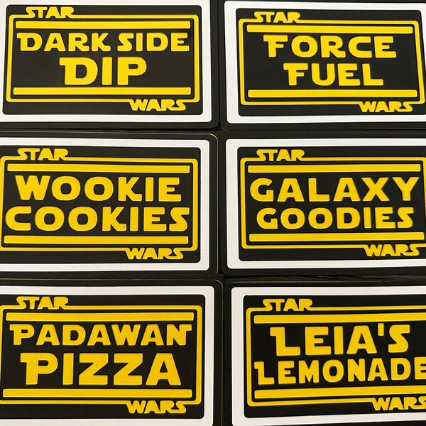 Star Wars Food Tents, Star Wars Birthday Party, Custom Food Signs ...