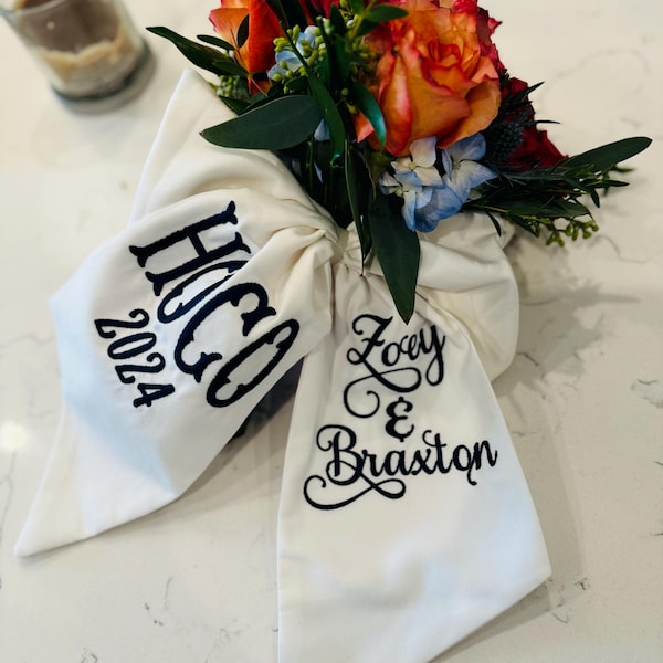 HOCO Bouquet Sash With Name, Custom Homecoming Ribbon, Homecoming ...