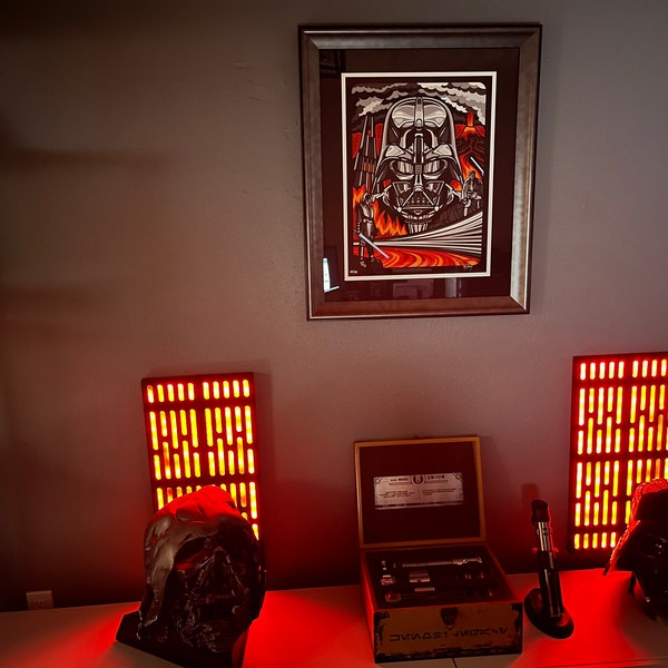 Star Wars Galaxy Panel LED Bluetooth Wall Panel Death Star Starfighter ...