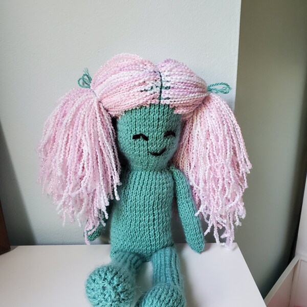 Basic Doll Knitting Pattern 33cm (13 Inch) Doll Body Base Worked Flat ...