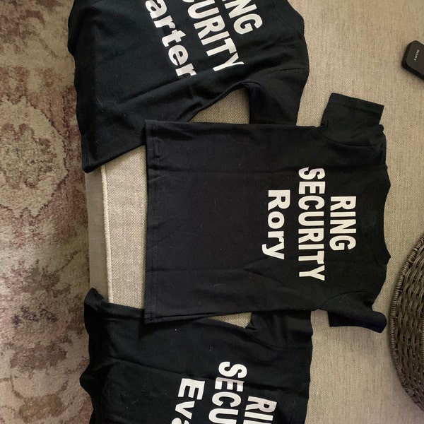 Ring Security Shirt - Ring Bearer T-shirt - Tuxedo Shirt - Wedding ...