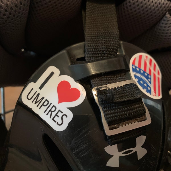 I Love Umpires Sticker, Catcher's Mask, Helmet Sticker, Umpire Sticker ...