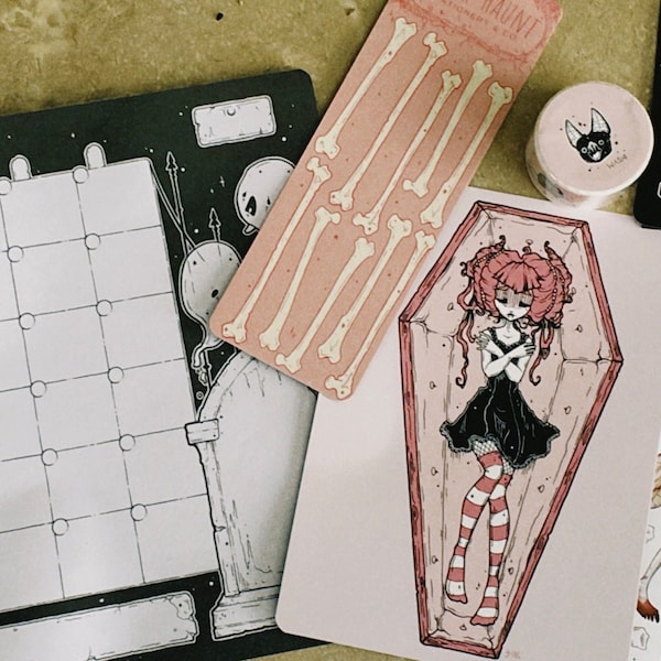 Graveyard Haunts Planner Notepads - Tear-away Calendar - Tombstones and ...