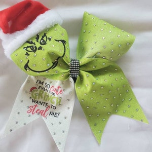 Grinch Christmas Bow - Etsy
