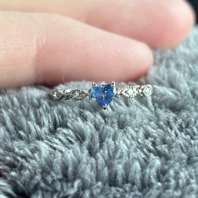 Small & Dainty 14k Yellow Gold Diamond Promise Ring for Her, Womens ...