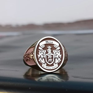Family Crest Coat of Arms Custom Ring for Personalized Rings - Etsy