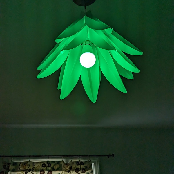 Lotus Flower Light Shade, Red Lampshade, Modern Pendant Lighting, Made ...