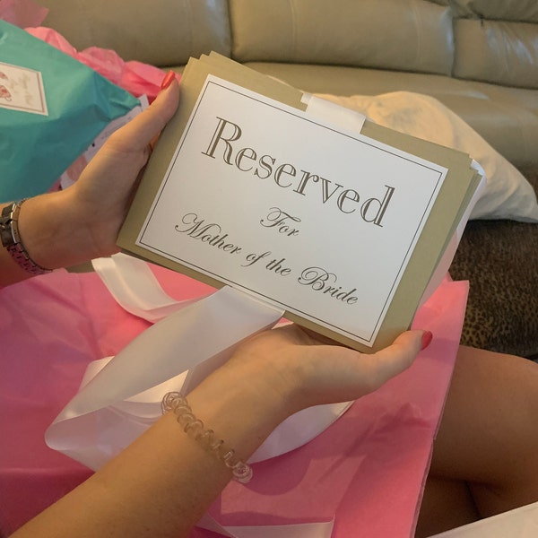 Reserved Ceremony Sign (5x7) With Satin Ribbon Set of 4 - Etsy