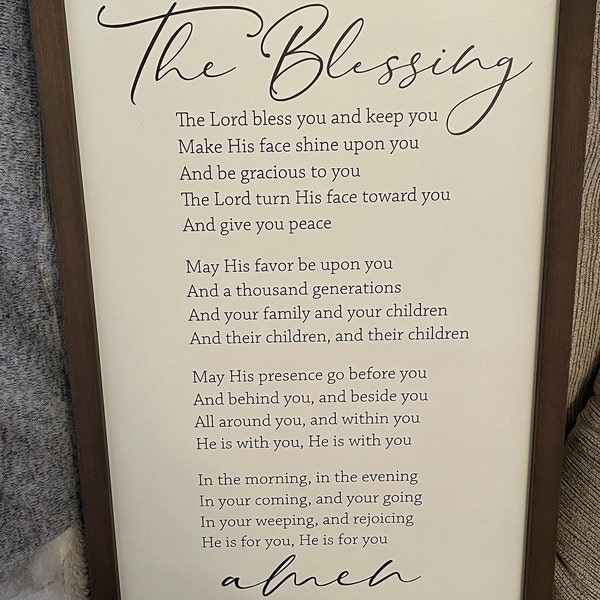 Worship Song Sign | the Blessing Song Sign | Entry Wall Decor ...