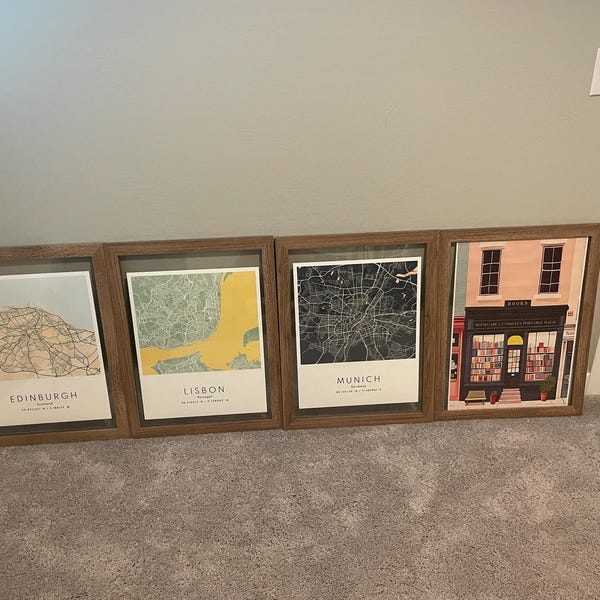 Set of 3 Custom Maps, City Map Prints, Custom Map Print, Custom Any ...