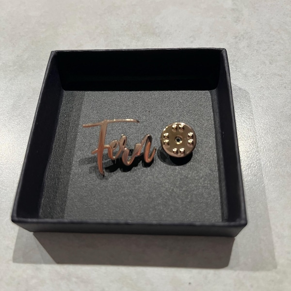 Personalized Brooch, Custom Name Tags, Initials Brooch, Monogram Dress ...