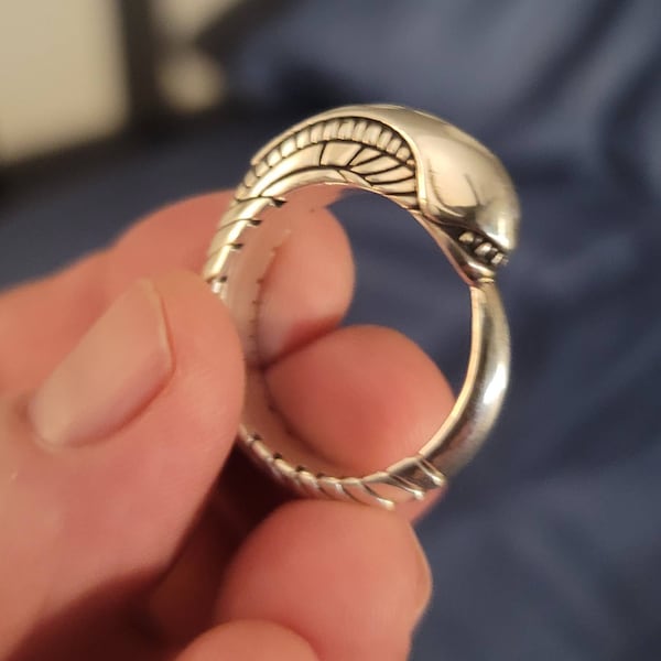 H.R. Giger Inspired , Alien Newborn Ring , Stylized Alien, Chestburster ...