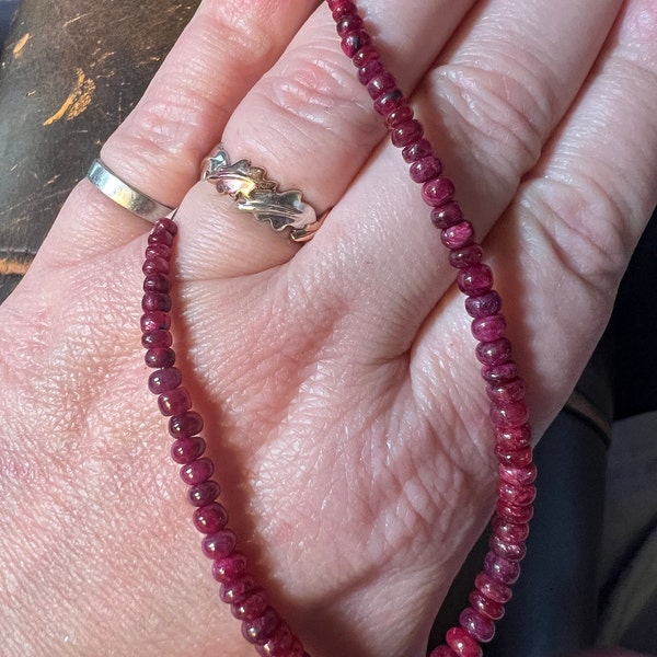 Ruby Beads, Finest Quality Ruby Beads, Natural Ruby Smooth Rondelles ...