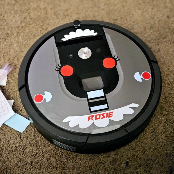 Original Deluxe Rosie the Robot Face Decals for Your Robotic Floor ...