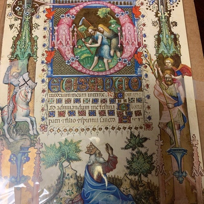 The Holy Trinity Illuminated Manuscript Reproduction Medieval Bible ...