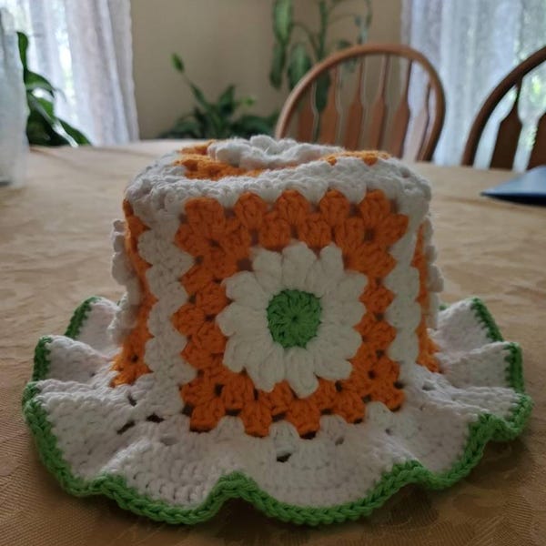 Turkish Granny Square, Big Crochet Granny Square, Crochet Pattern Retro ...