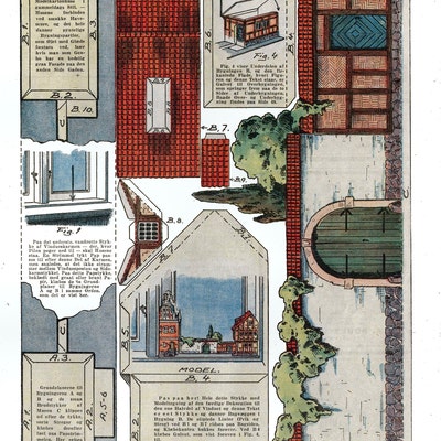 Antique 'theatre Scenes' Paper Toy Theatre 3-sheet Printables Set to ...